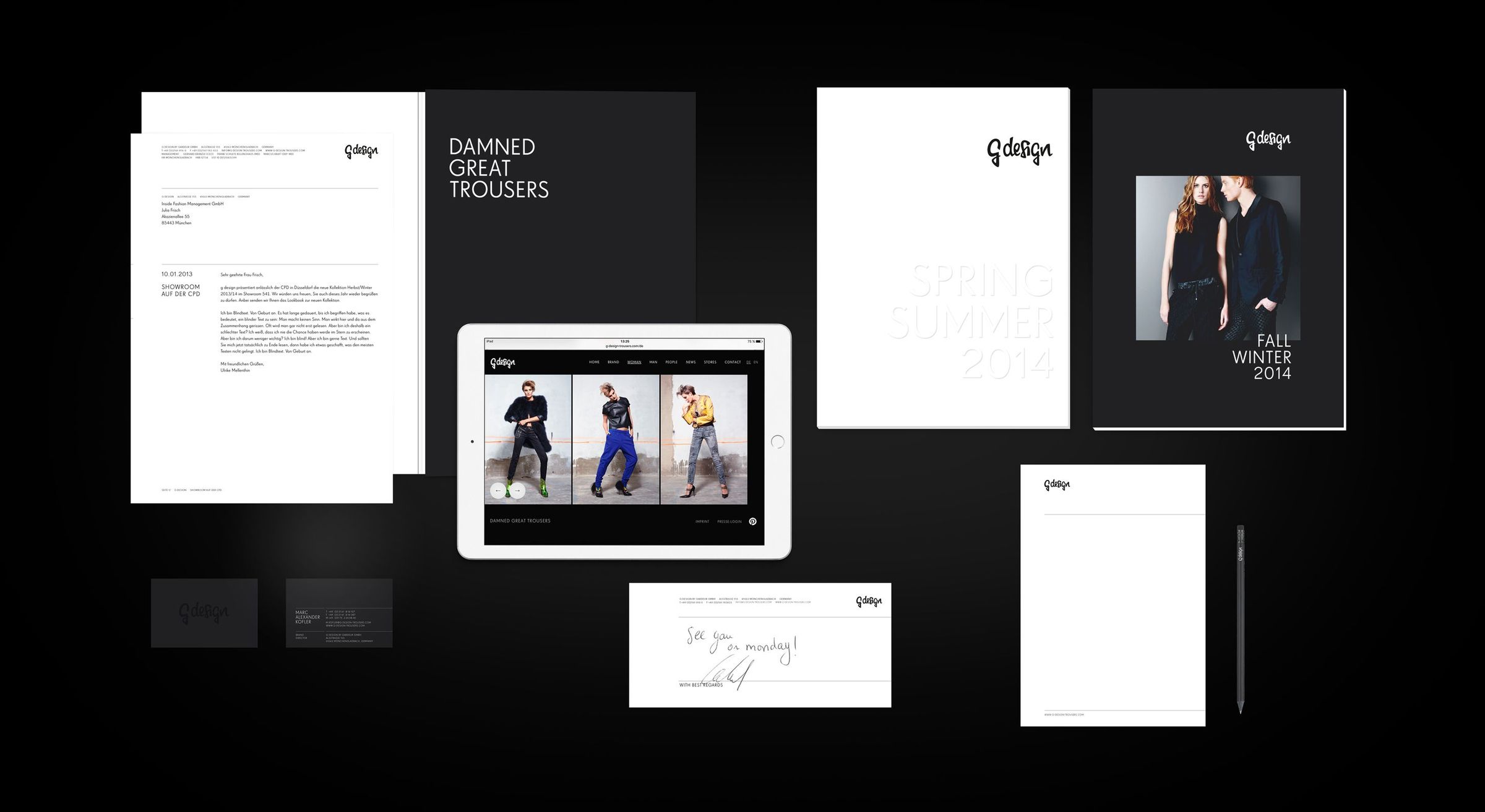 Corporate Design für das Modelabel G Design